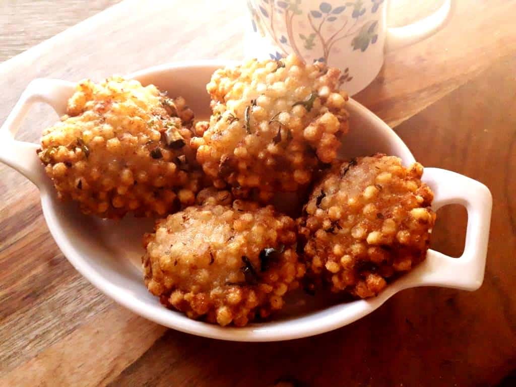 Sabudana Vada For Fasting - Tapioca Fritters - My Dainty Kitchen