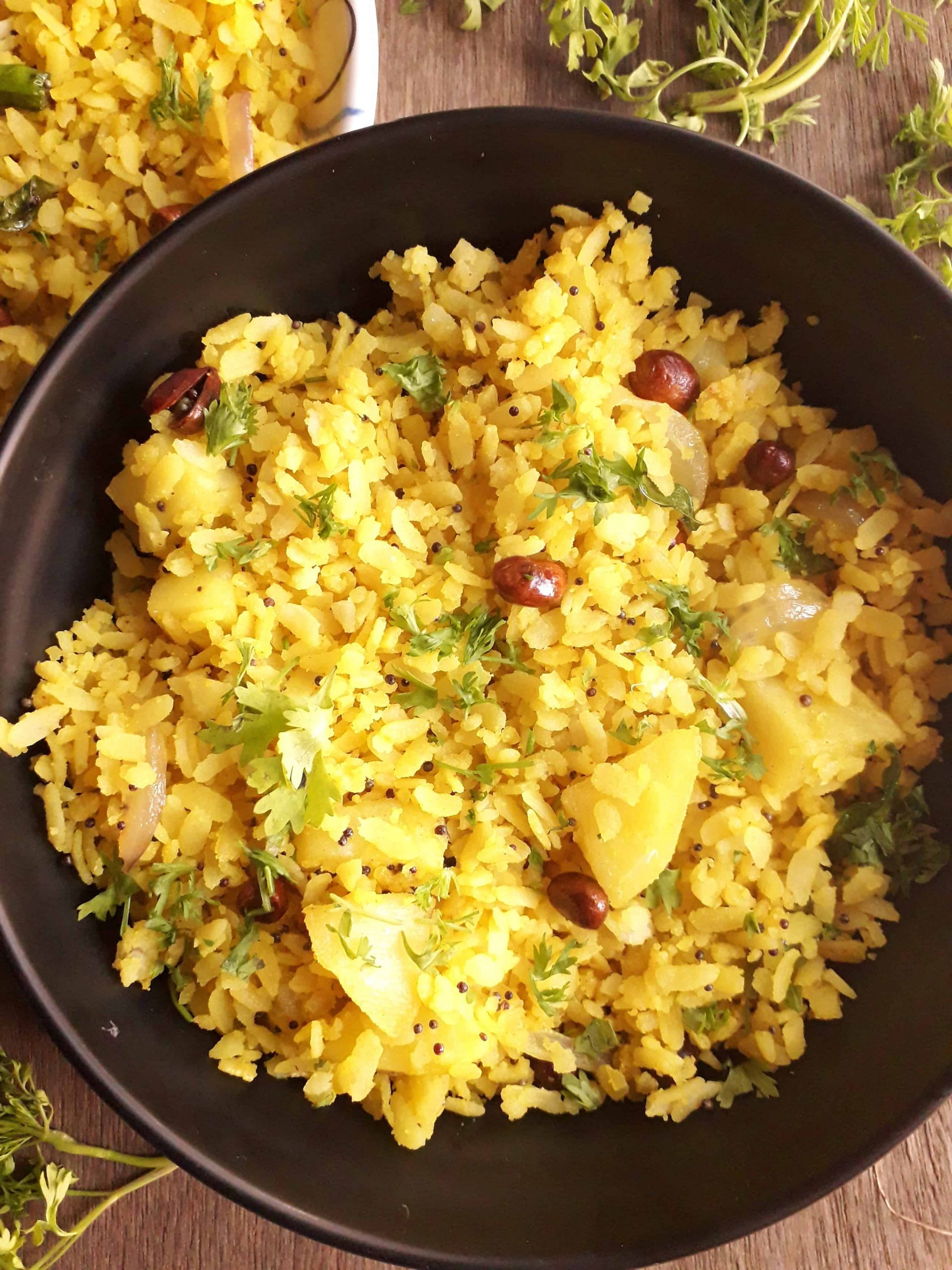 Onion Potato Poha | Kanda Batata Poha - My Dainty Kitchen