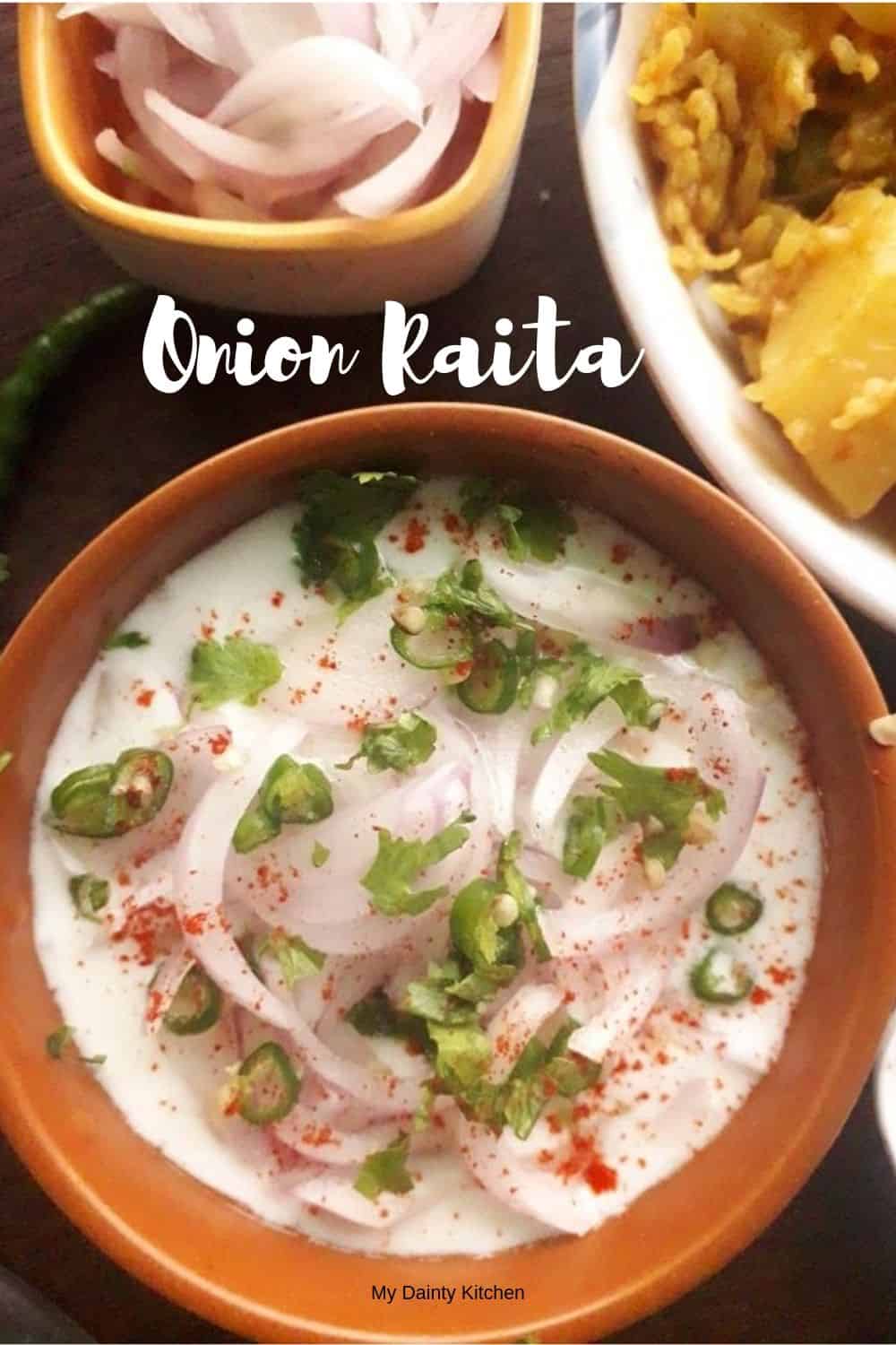 Onion Raita Recipe - My Dainty Kitchen
