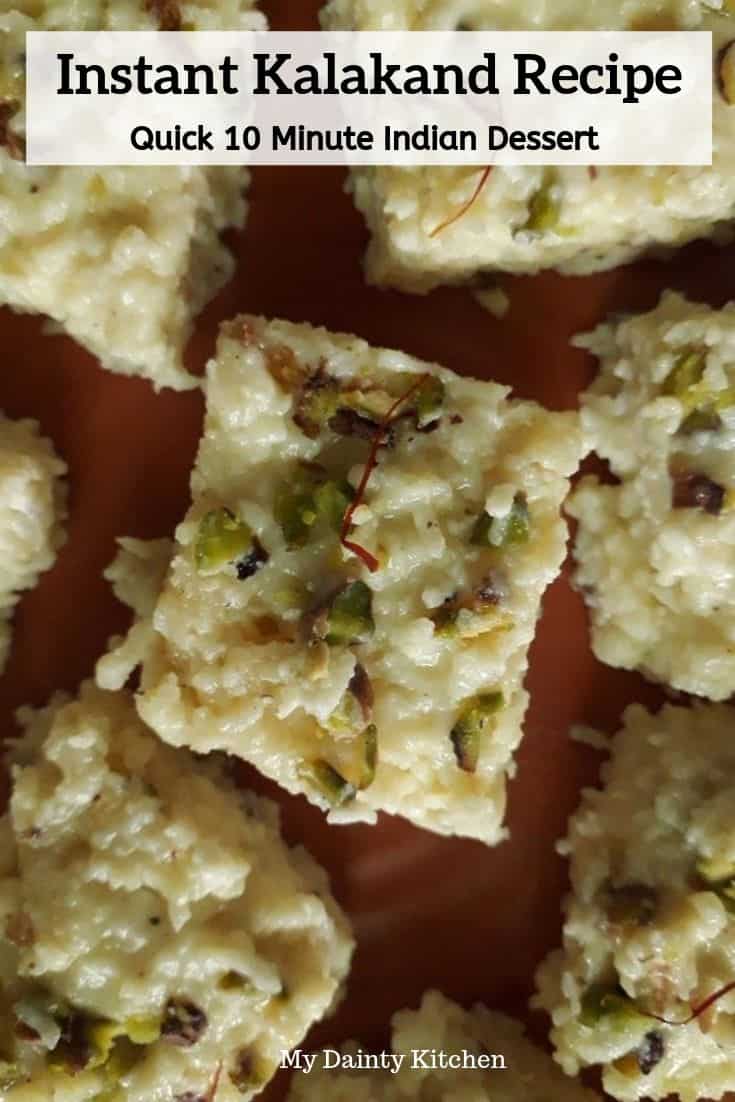 Instant Milk Cake | Instant Kalakand - My Dainty Kitchen
