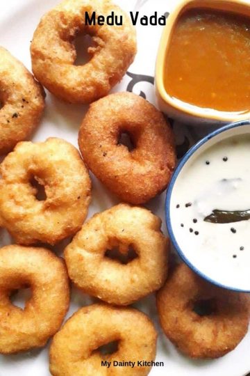 Medu Vada Recipe | How to Make Medu Vada | Urad dal Vada - My Dainty ...