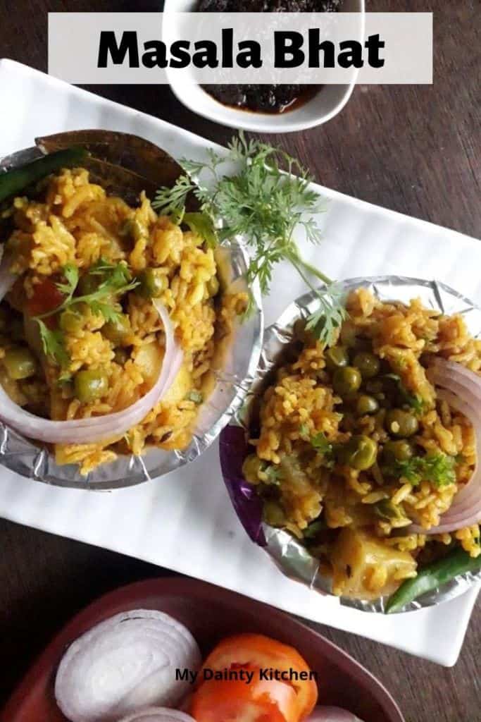 One-Pot Masale Bhat | Maharashtrian Masala Bhat - My Dainty Kitchen