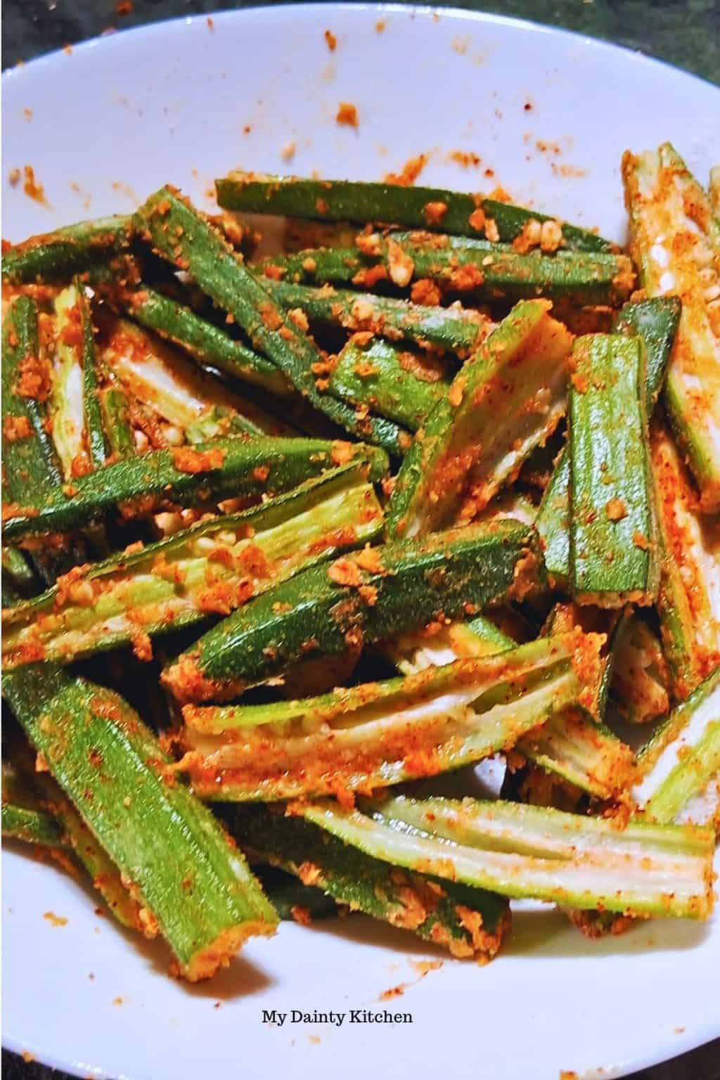 Roasted Okra Recipe - My Dainty Kitchen