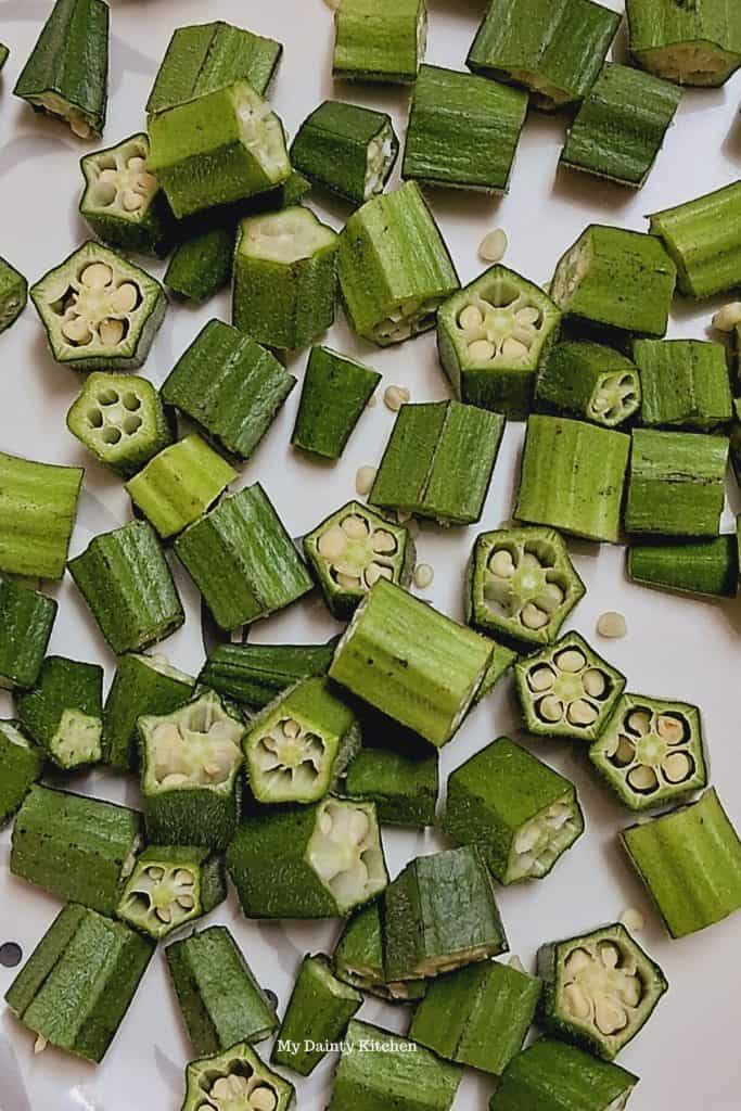 Roasted Okra Recipe - My Dainty Kitchen