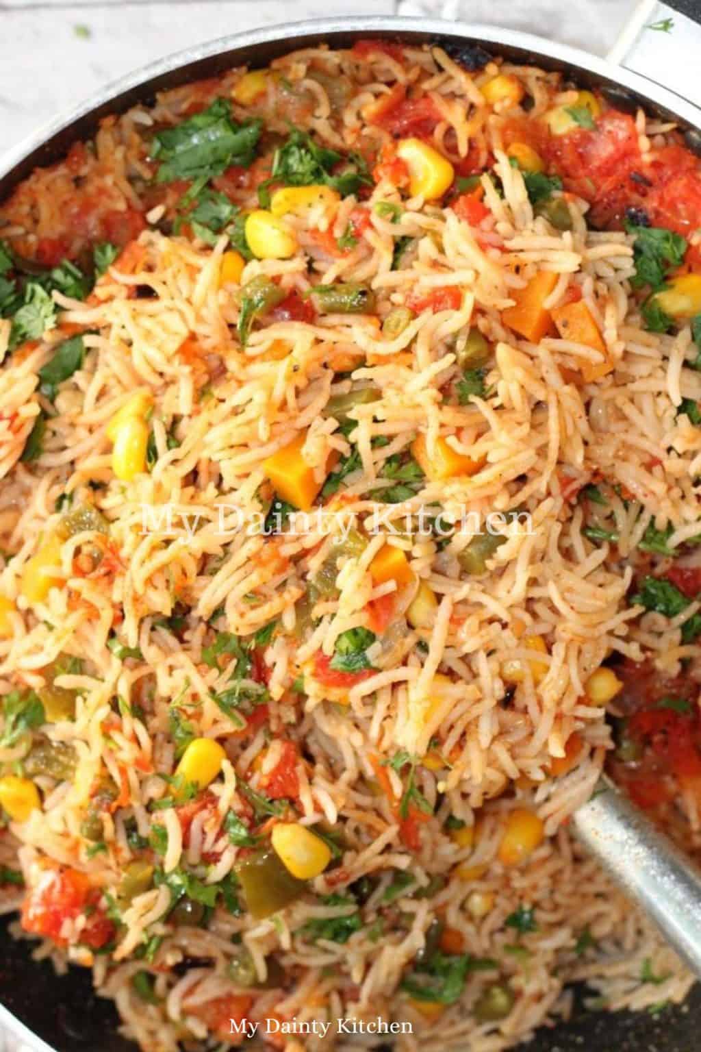 Vegan Mexican Rice (Instant Pot & Stovetop) - My Dainty Kitchen